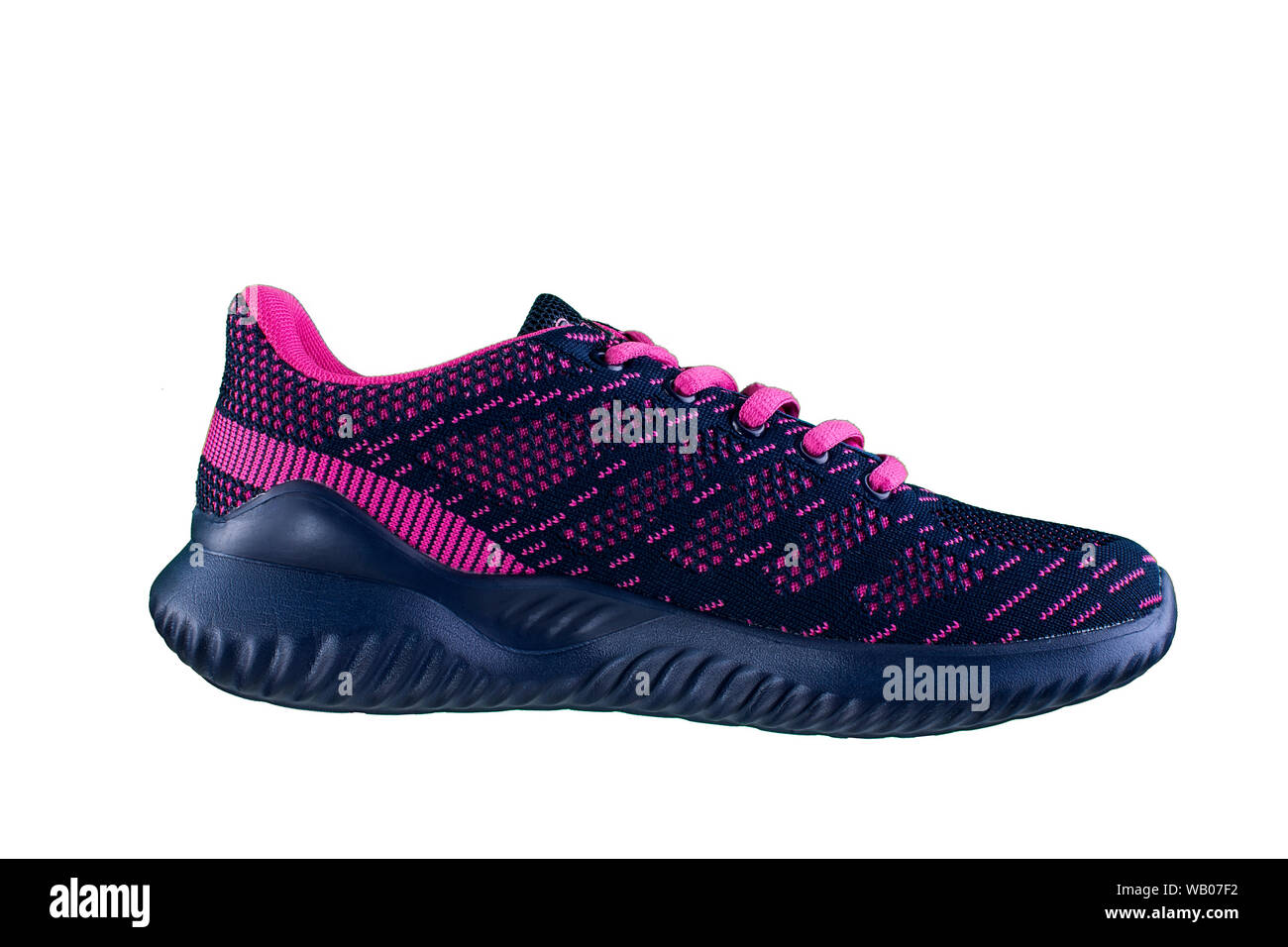 Sneakers. Sports shoes side view on a white background Stock Photo - Alamy