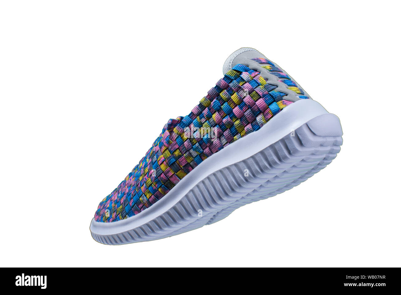 Sneakers. Sports shoes side view on a white background Stock Photo - Alamy