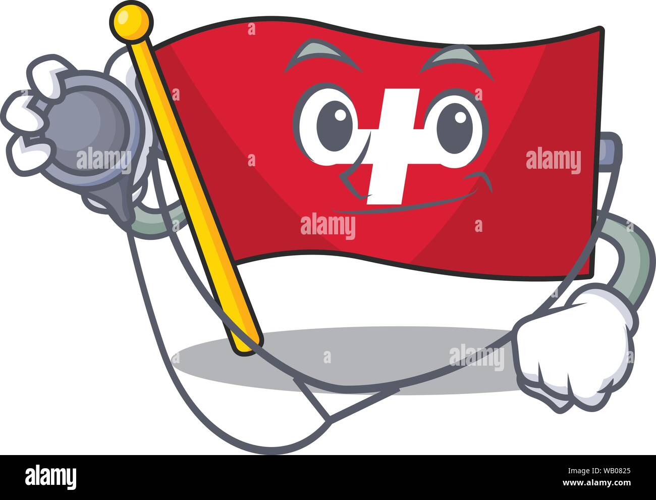 Doctor flag switzerland with the mascot shape Stock Vector Image & Art ...