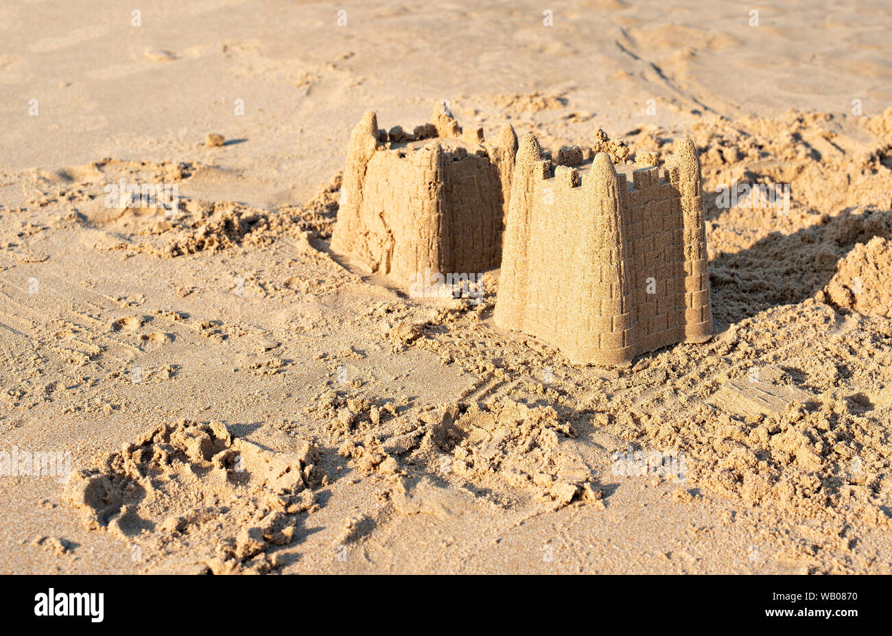 Sandcastles at the beach hi-res stock photography and images - Alamy