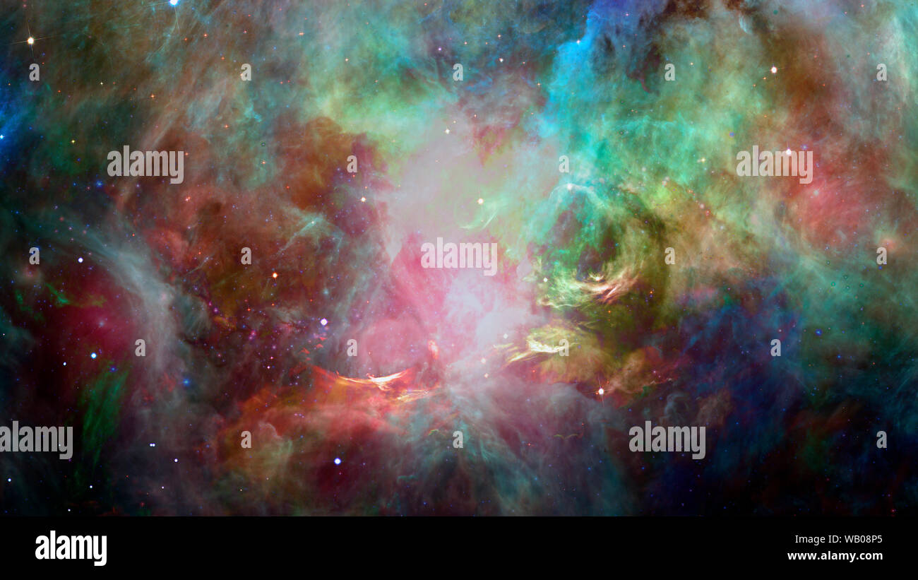Infinite space background with nebulas and stars. This image elements ...