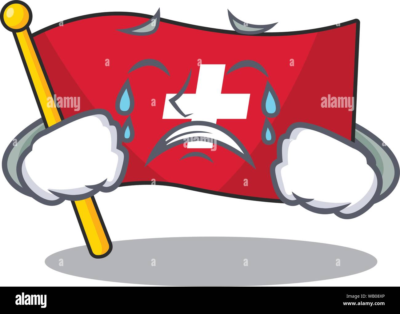 Crying switzerland flag put in cartoon cupboard Stock Vector Image ...