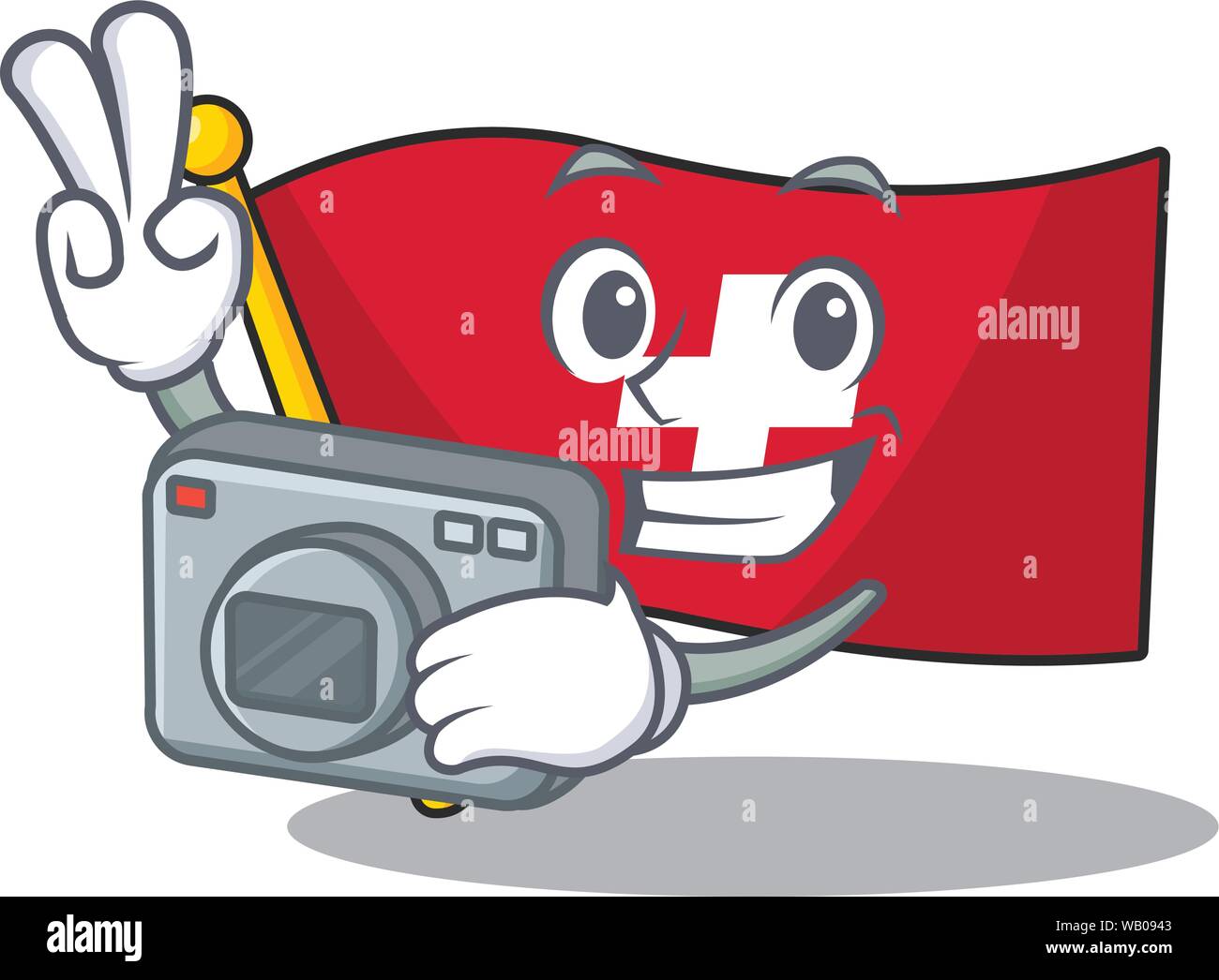 Photographer switzerland flag put in cartoon cupboard Stock Vector ...