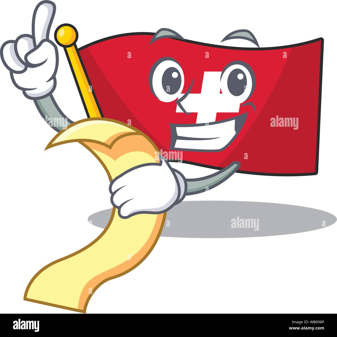 With menu switzerland flag put in cartoon cupboard Stock Vector Image ...