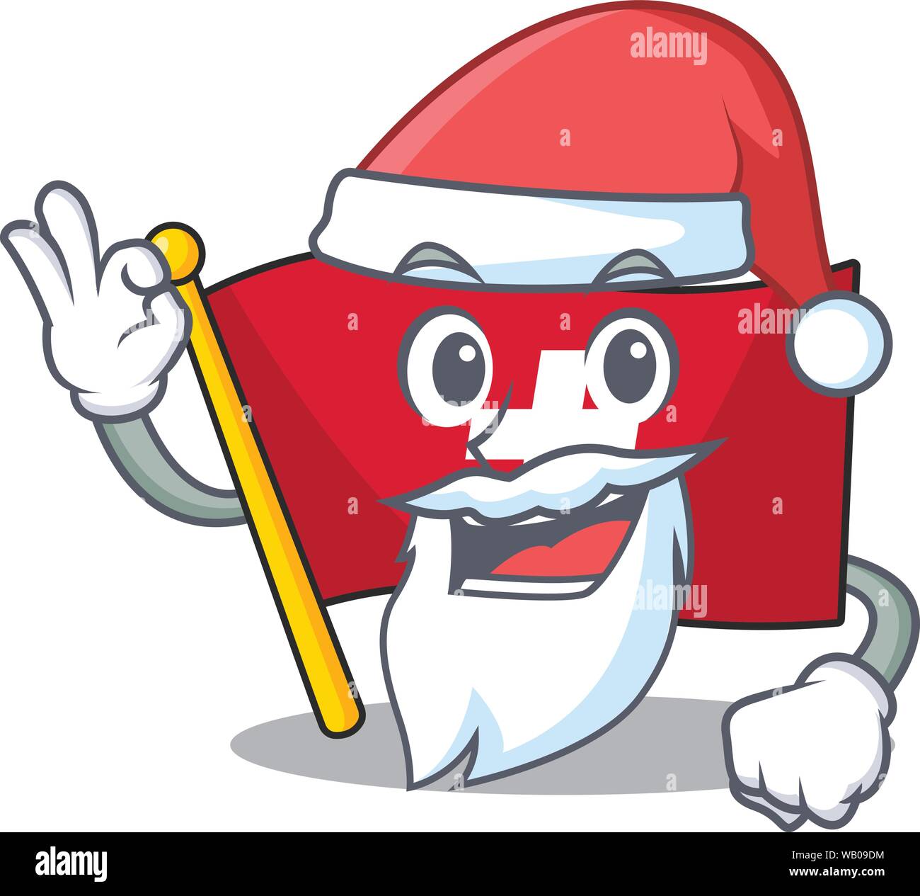Santa switzerland flag sticks to cartoon wall Stock Vector Image & Art ...