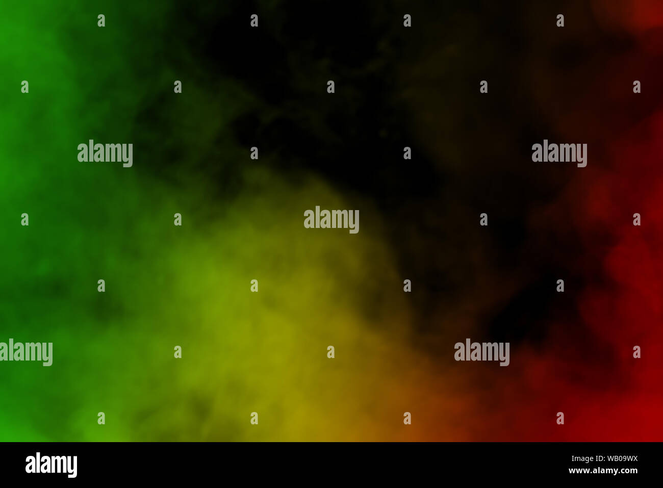 abstract background smoke curves and wave reggae colors green, yellow ...
