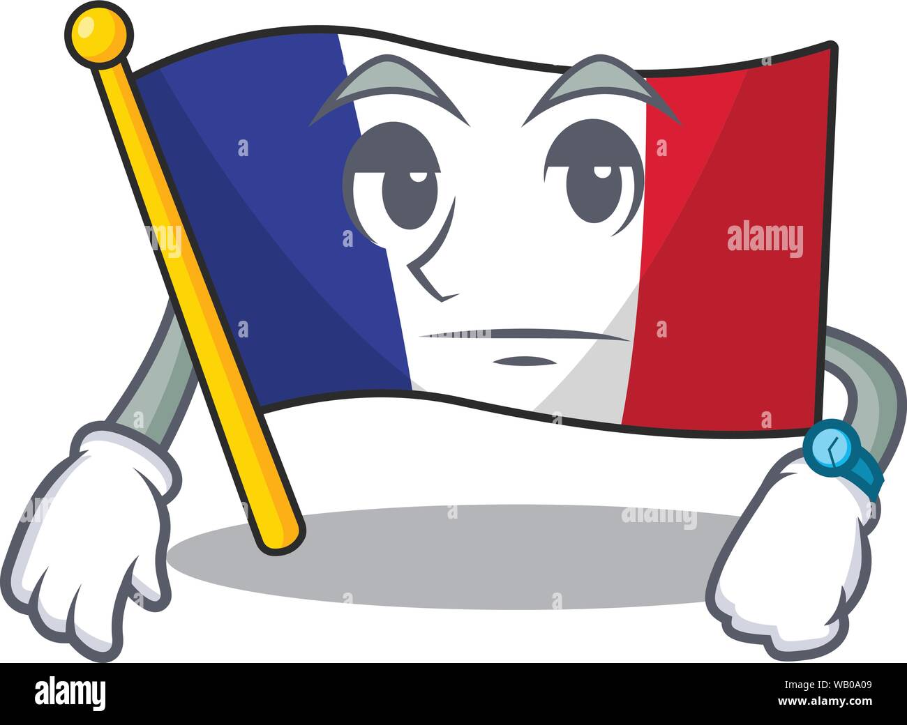 Waiting french flag folded in cartoon drawer Stock Vector Image & Art ...