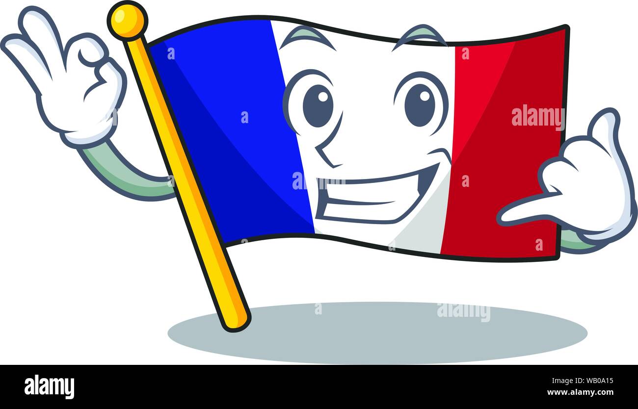 Call me french flag folded in cartoon drawer Stock Vector Image & Art ...
