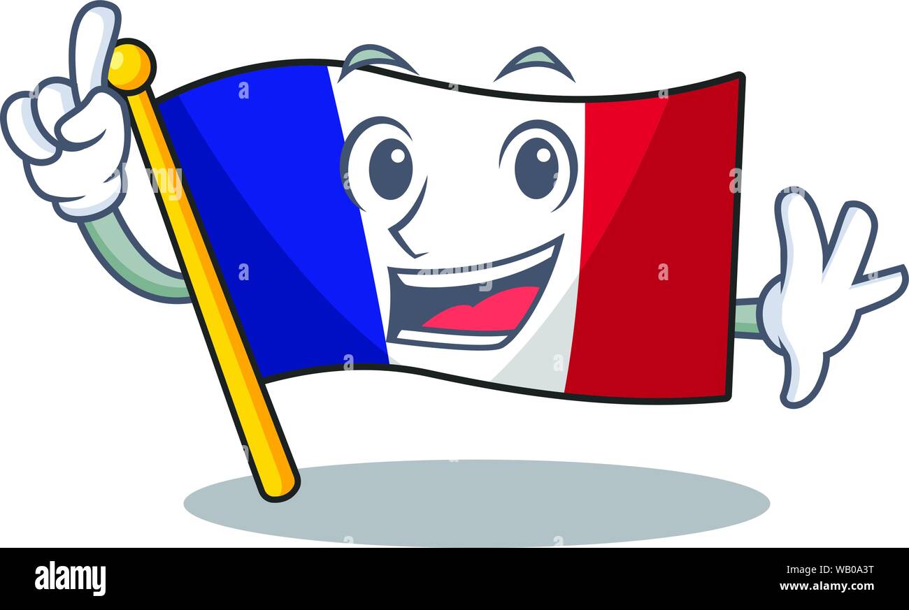 Finger french flag folded in cartoon drawer Stock Vector Image & Art ...