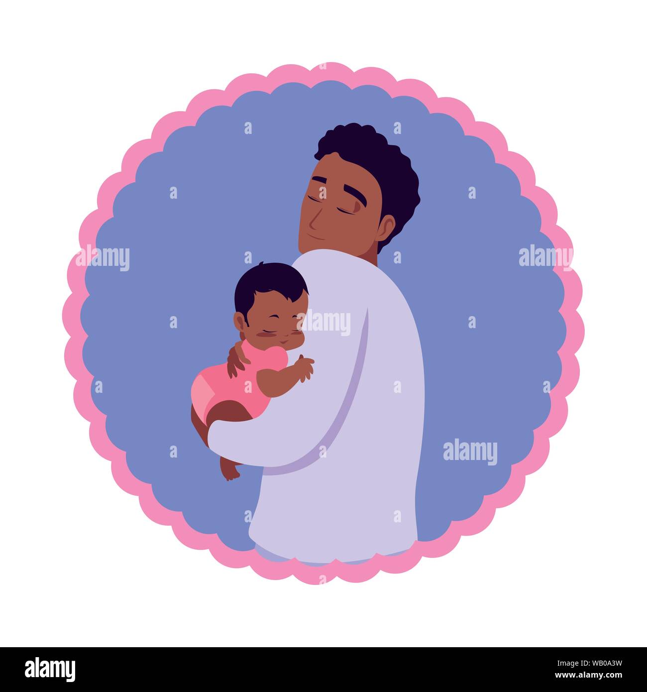 dad carrying his baby in his arms vector illustration Stock Vector Image & Art - Alamy