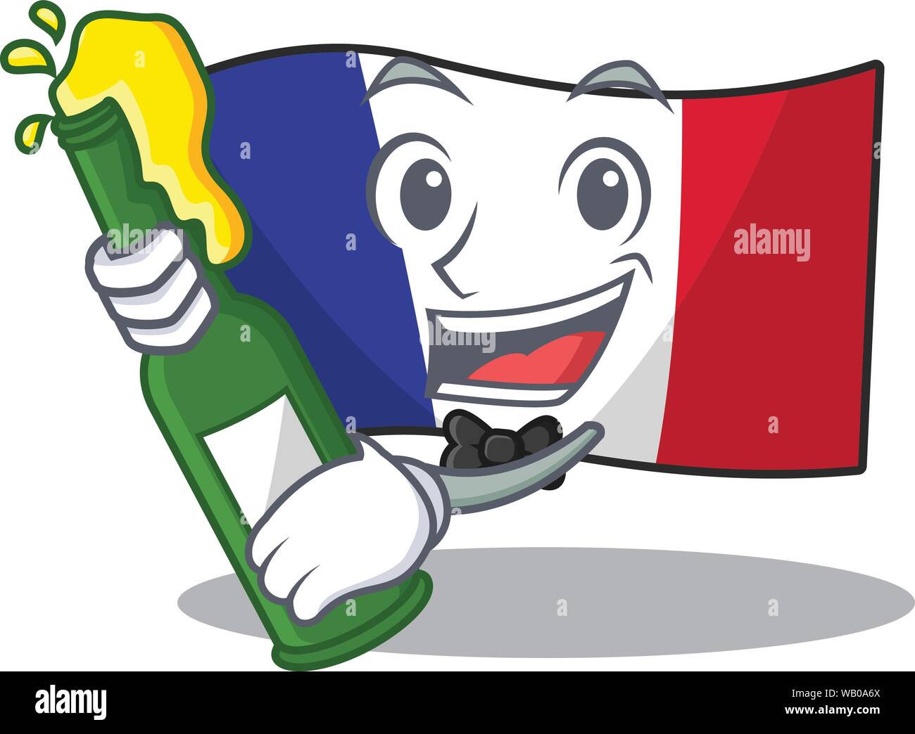 With beer french flag folded in cartoon drawer Stock Vector Image & Art ...