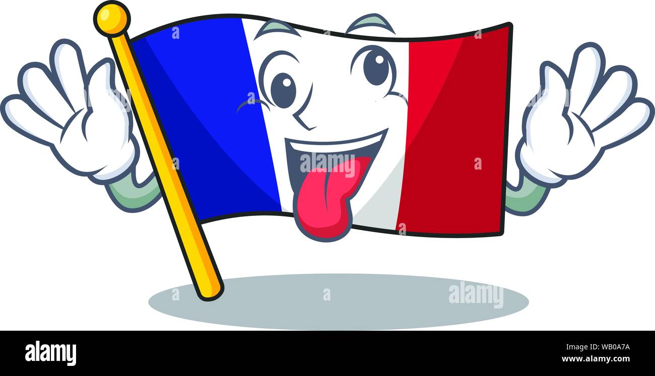 Crazy french flag folded in cartoon drawer Stock Vector Image & Art - Alamy