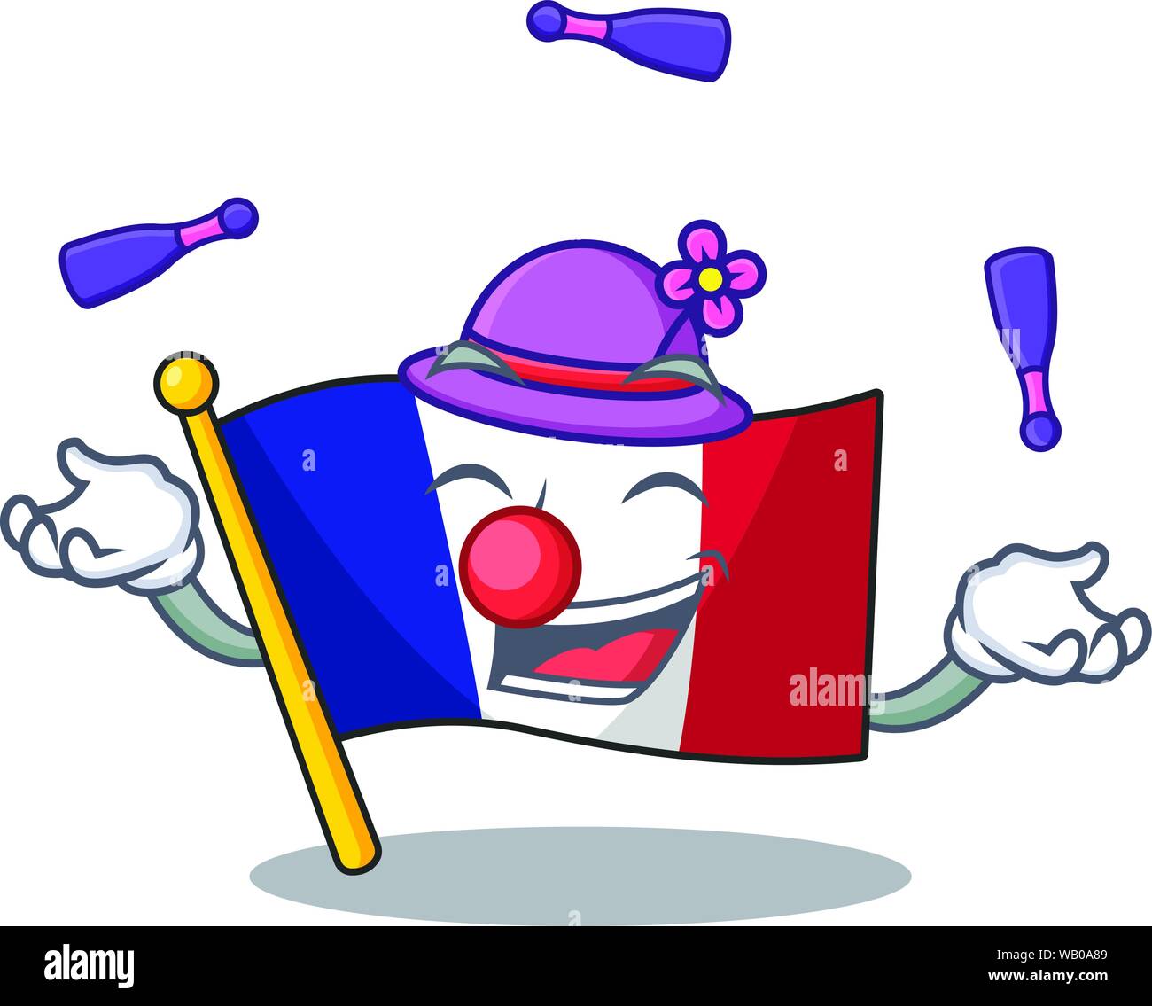 French flag waving in wind Stock Vector Images - Alamy
