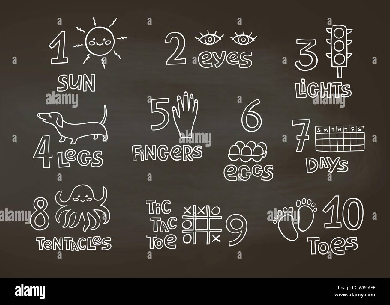 Numbers and counting practice printable poster, worksheet for pre ...