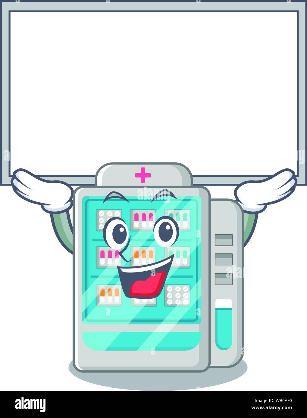 Up board medicines vending machine on the cartoon Stock Vector Image ...