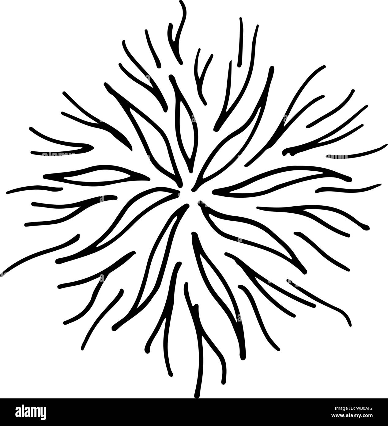 Outline microbe vector icon. Isolated black simple line element ...