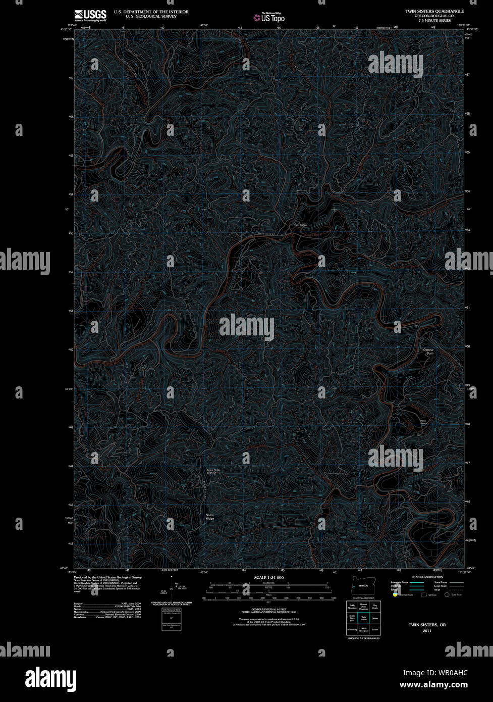 Map of sisters oregon hi-res stock photography and images - Alamy