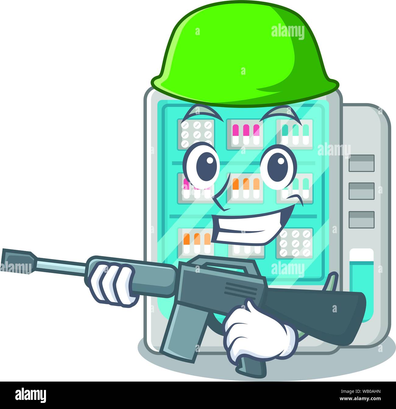 Army medicines vending machine on the cartoon Stock Vector Image & Art ...