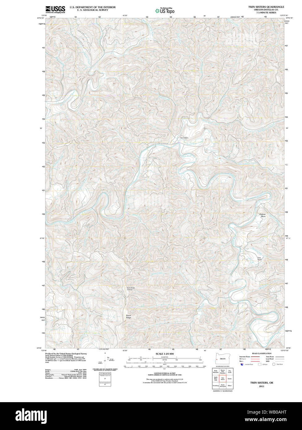 Map of sisters oregon hi-res stock photography and images - Alamy