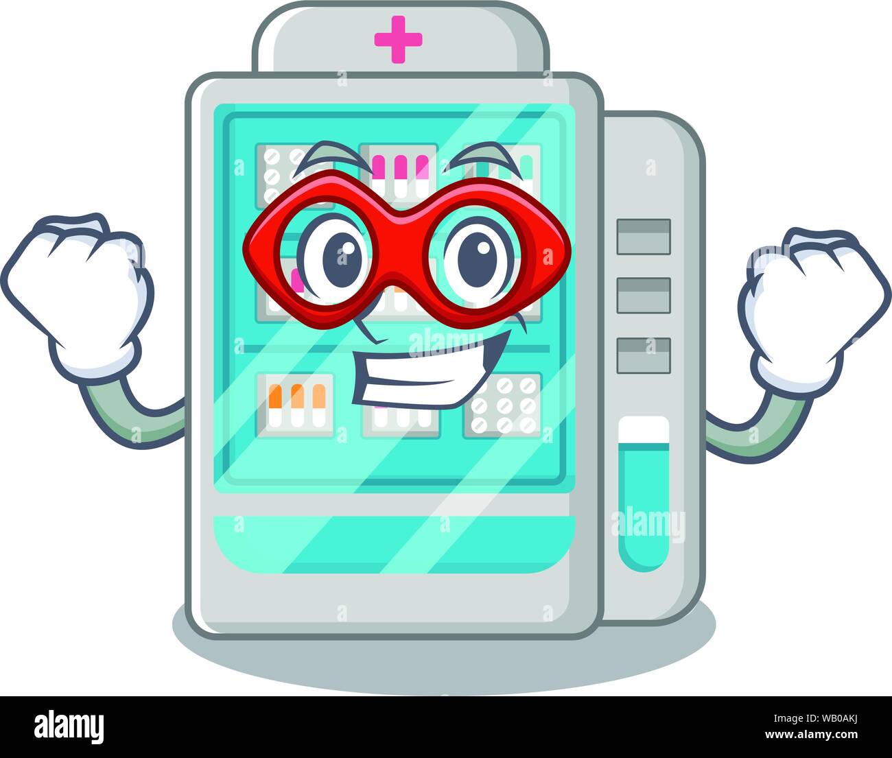 Super hero medicines vending machine in character shape Stock Vector ...