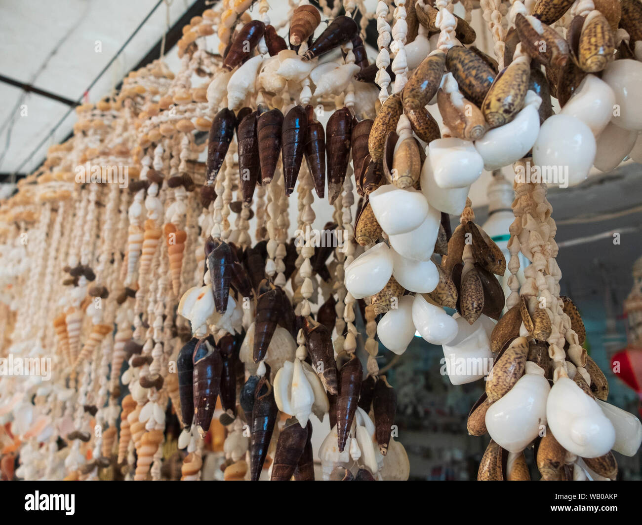 Traditional colorful home decorations made from different shape and ...