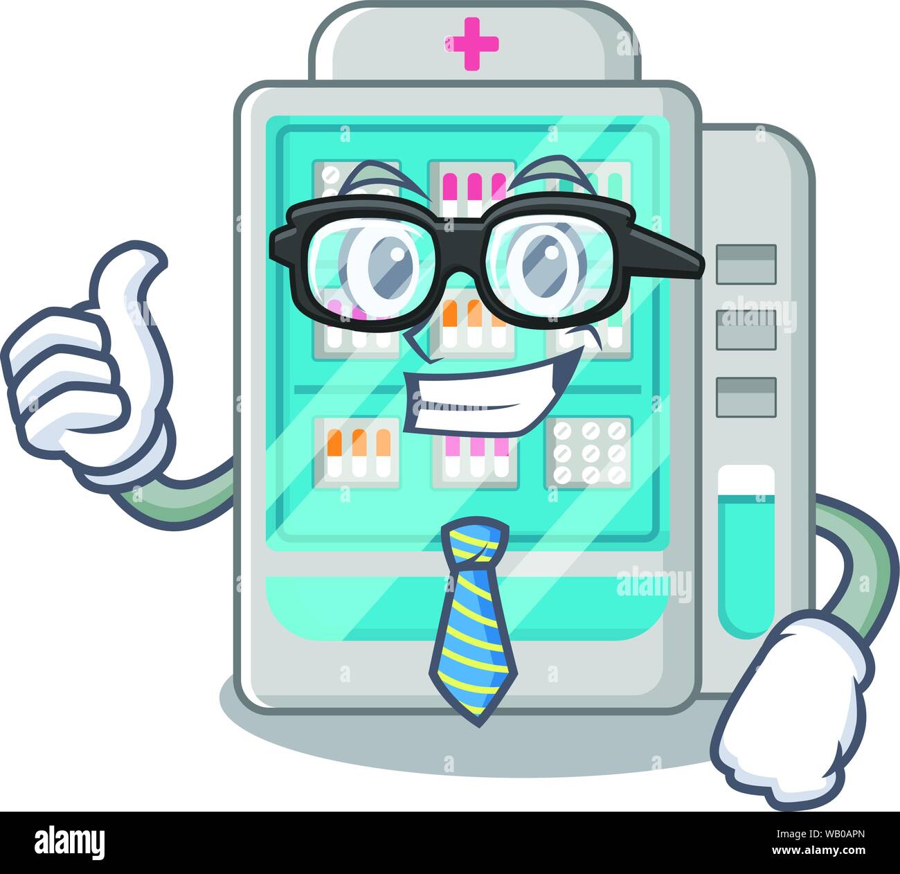 Businessman medicines vending machine in character shape Stock Vector ...
