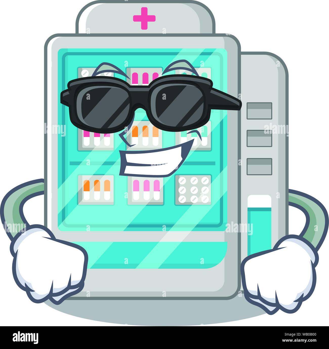 Super cool medicines vending machine in character shape Stock Vector ...