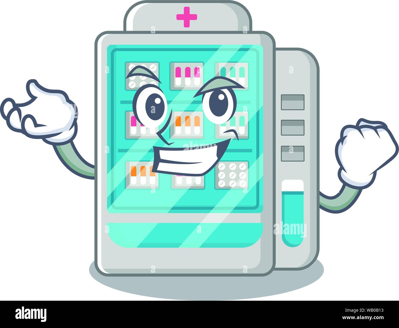 Successful medicines vending machine in character shape Stock Vector ...