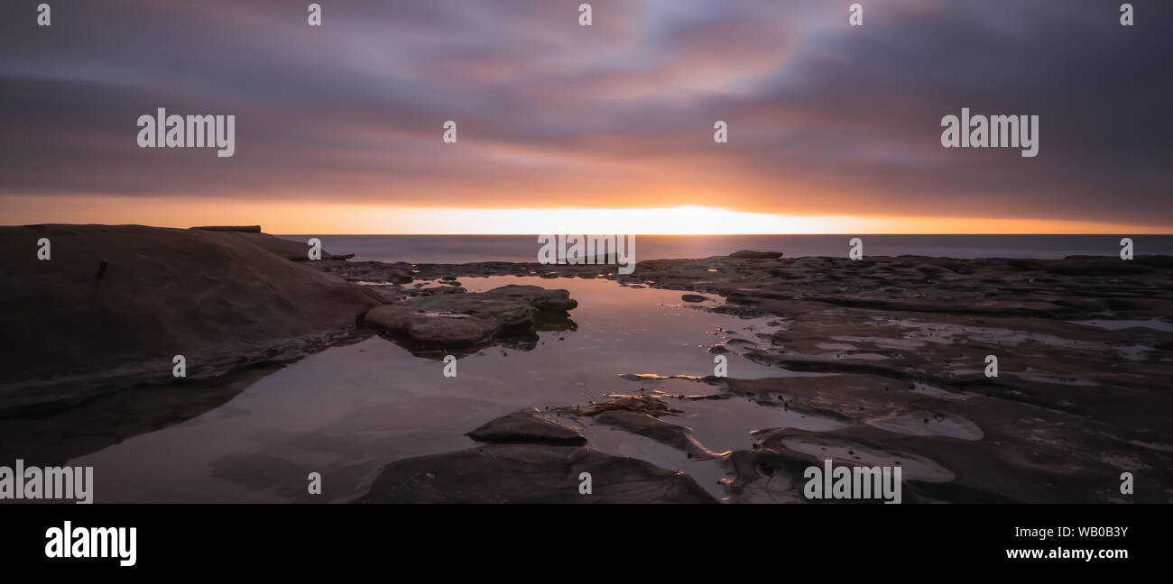 Tide Pools at Sunset Stock Photo - Alamy