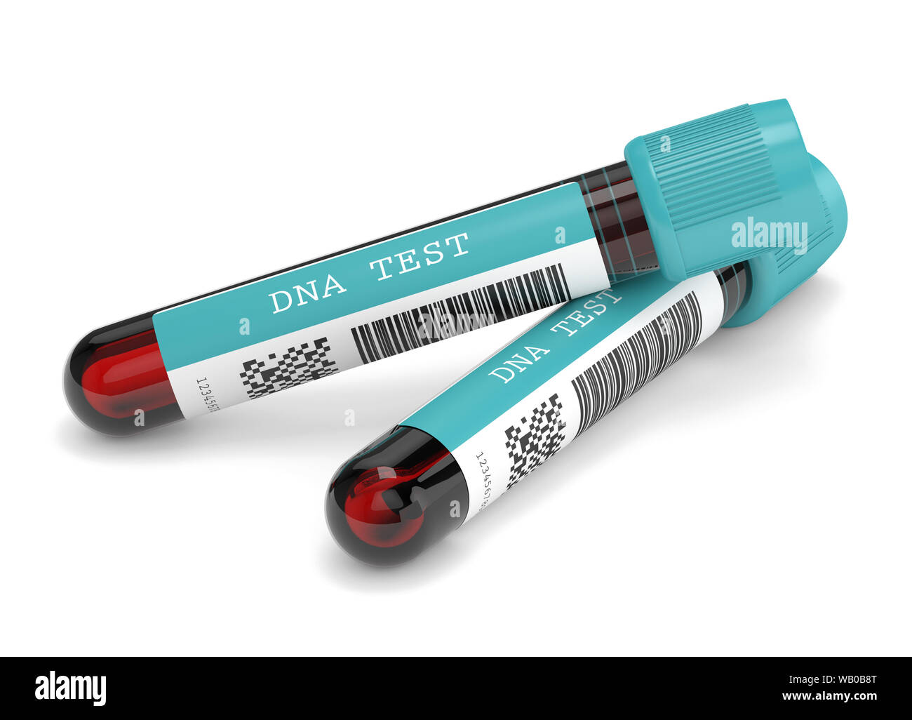 3d render of DNA test tubes isolated over white background Stock Photo ...
