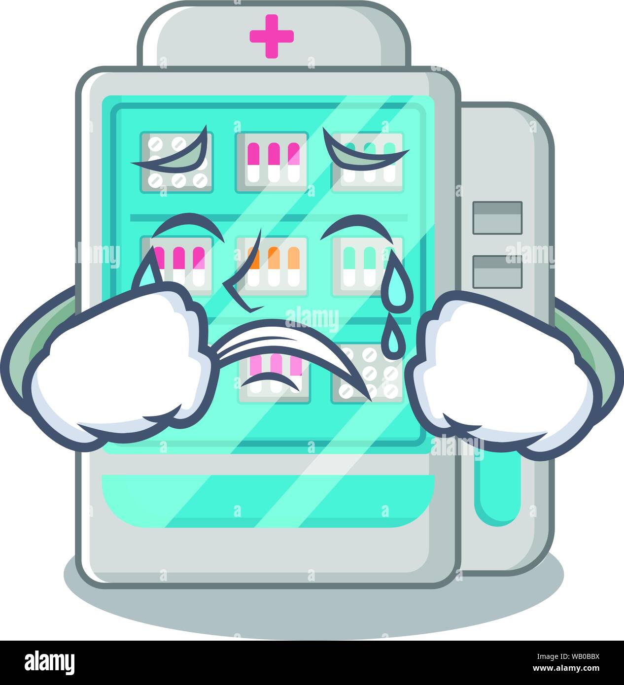 Crying medicines vending machine isolated the cartoon Stock Vector ...