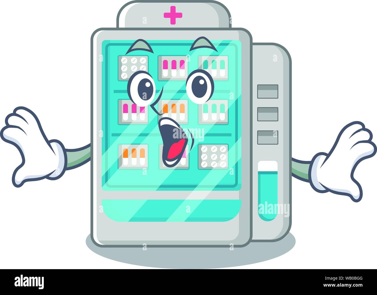 Surprised medicines vending machine isolated the cartoon Stock Vector ...