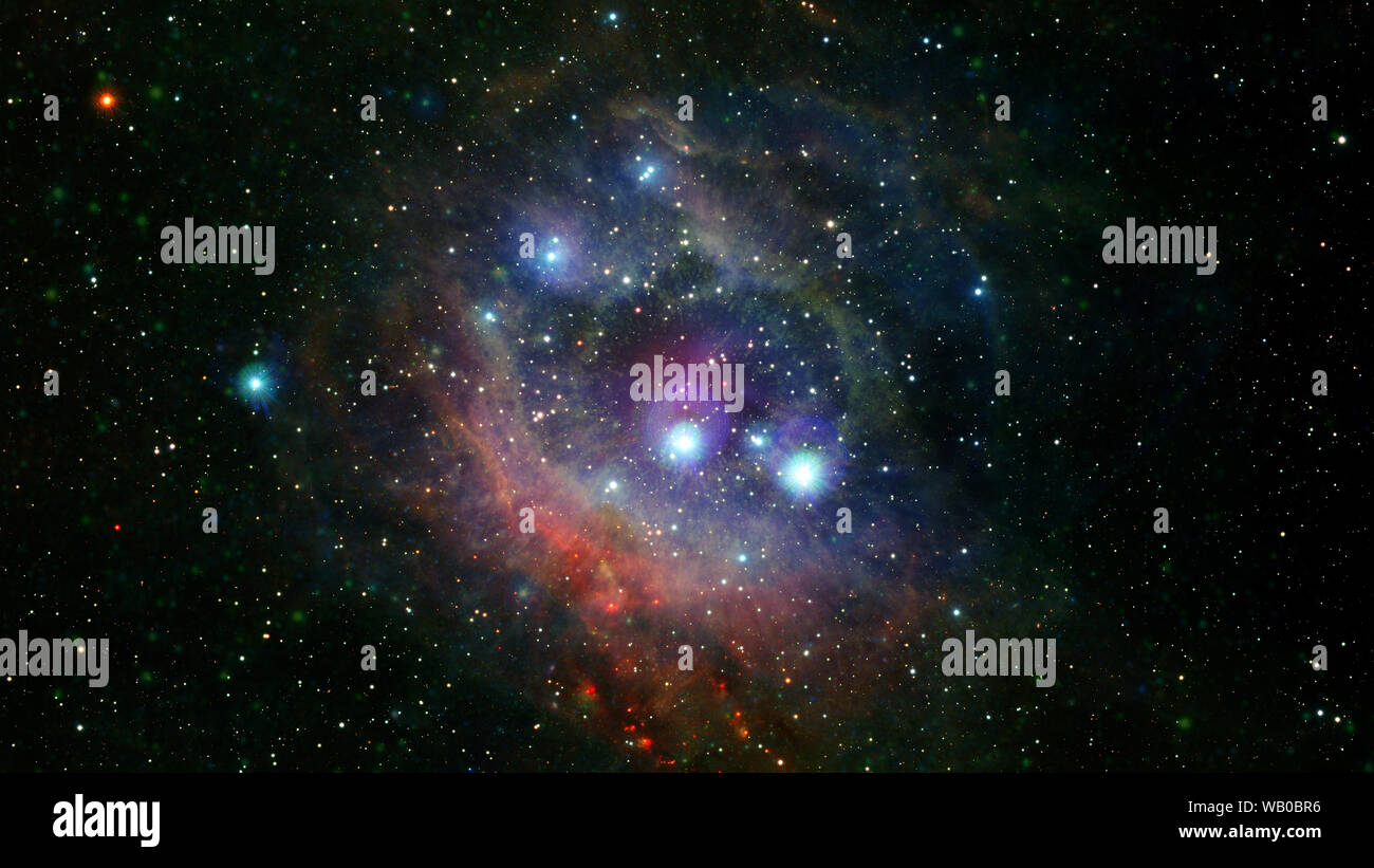 Infinite space background with nebulas and stars. This image elements ...