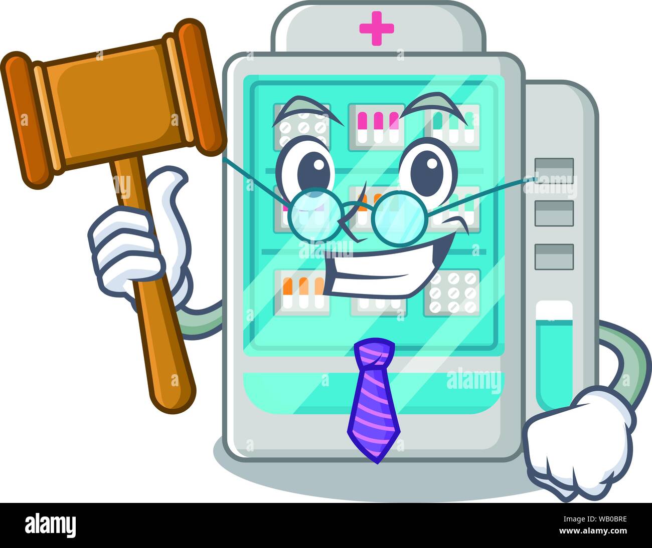Judge medicines vending machine on a mascot Stock Vector Image & Art ...