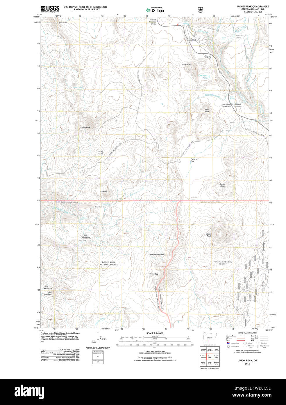 Map of union oregon hi-res stock photography and images - Alamy
