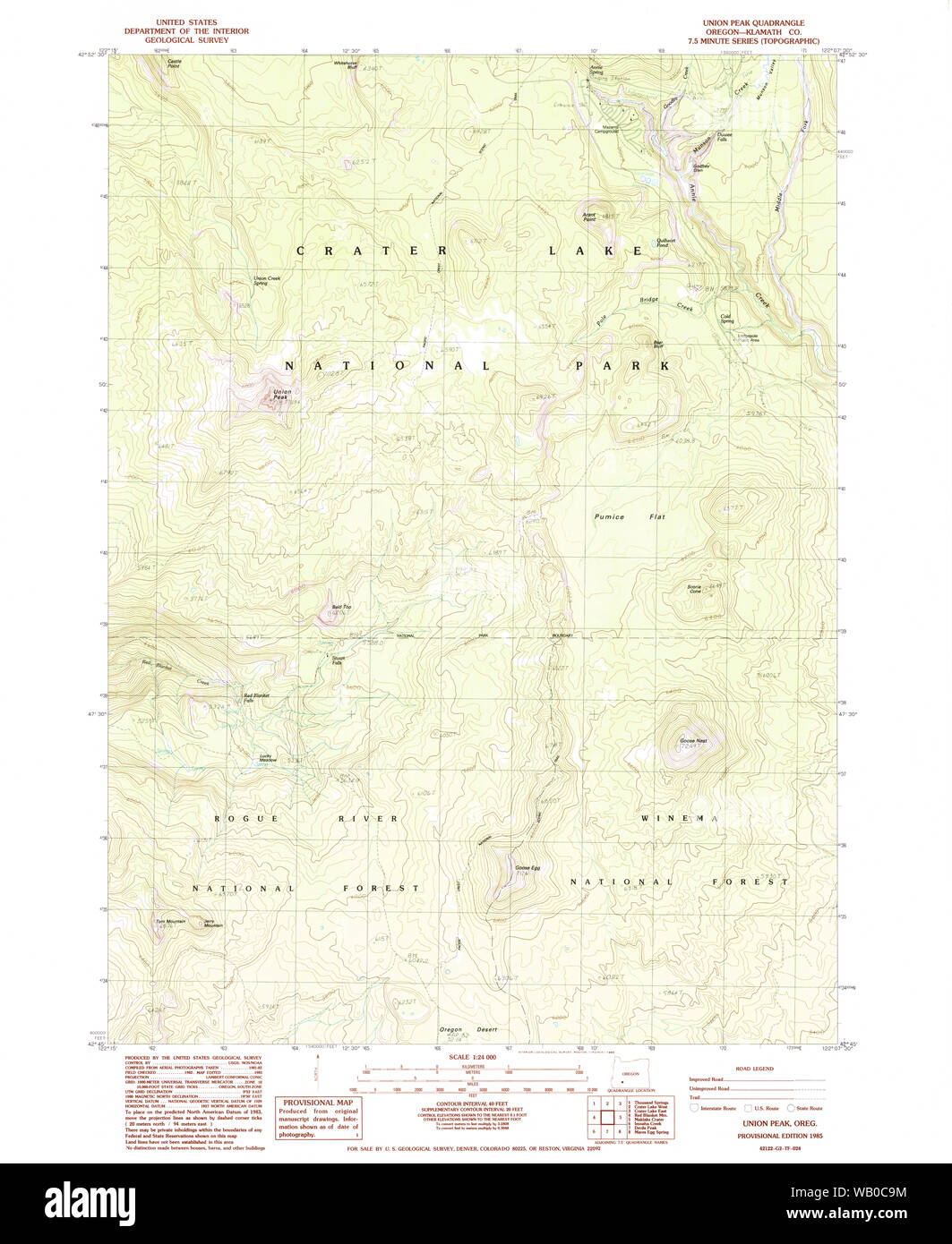 Map of union oregon Cut Out Stock Images & Pictures - Alamy