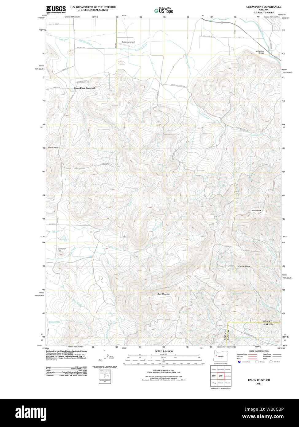 Union oregon map hi-res stock photography and images - Alamy