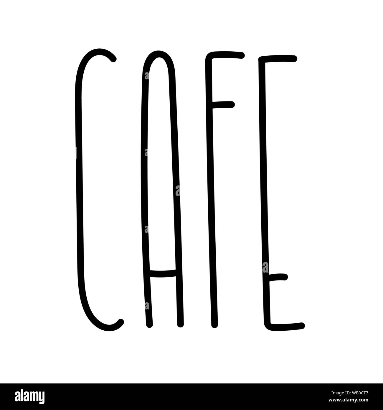 Shop and cafe words, text set for decoration design template. Suitable ...