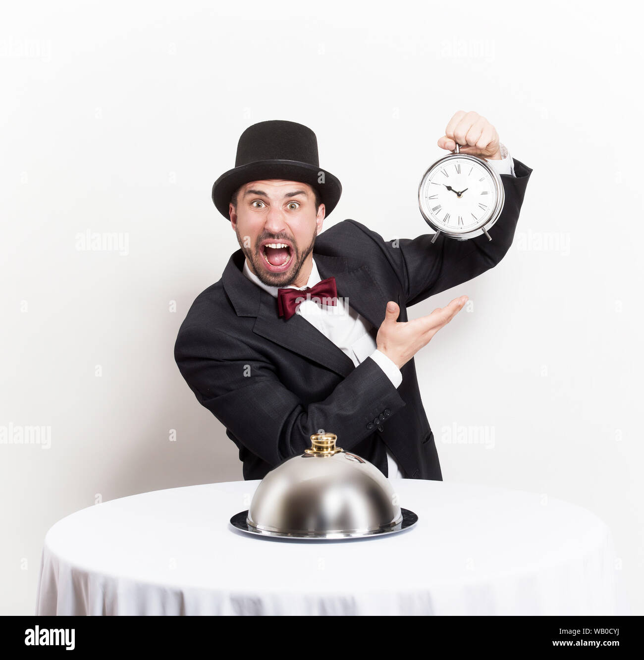 Person eat dinner clock hi-res stock photography and images - Alamy