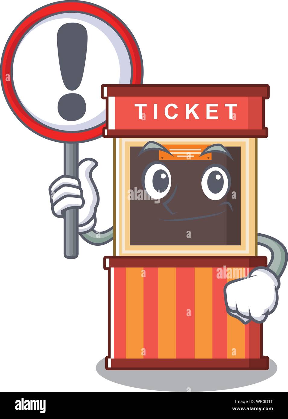 With sign ticket booth edge of mascot table Stock Vector Image & Art ...