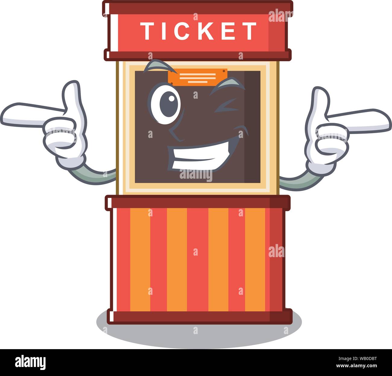 Wink ticket booth in the cartoon shape Stock Vector Image & Art - Alamy