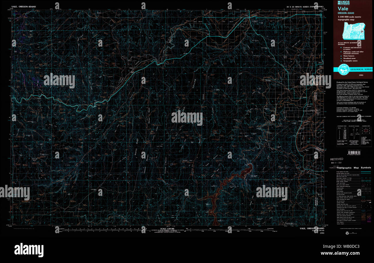 Vale oregon map hi-res stock photography and images - Alamy