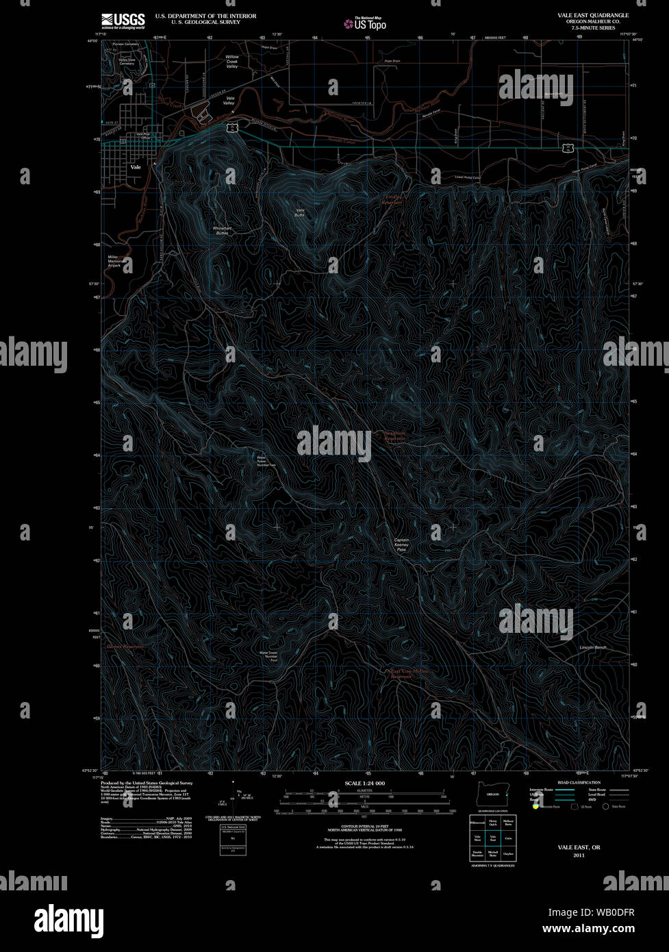 Vale oregon map hi-res stock photography and images - Alamy