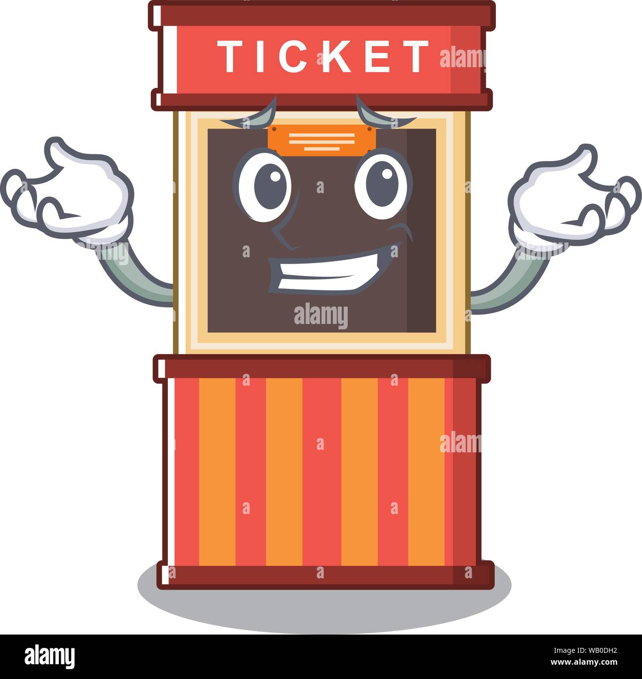 Grinning ticket booth in the cartoon shape Stock Vector Image & Art - Alamy