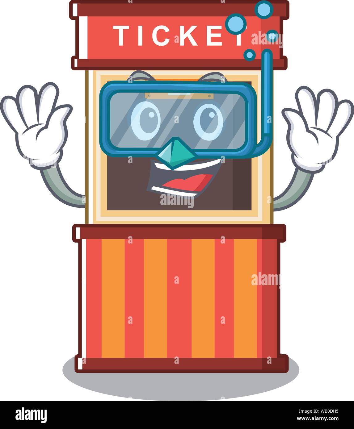 Diving ticket booth in the cartoon shape Stock Vector Image & Art - Alamy