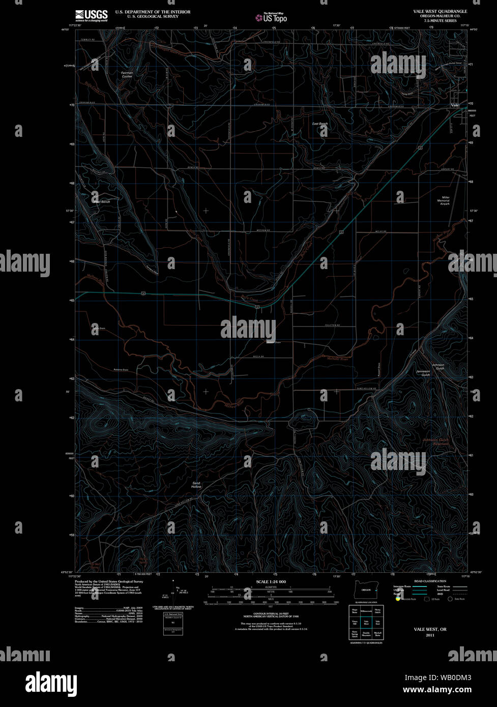 Vale oregon map hi-res stock photography and images - Alamy