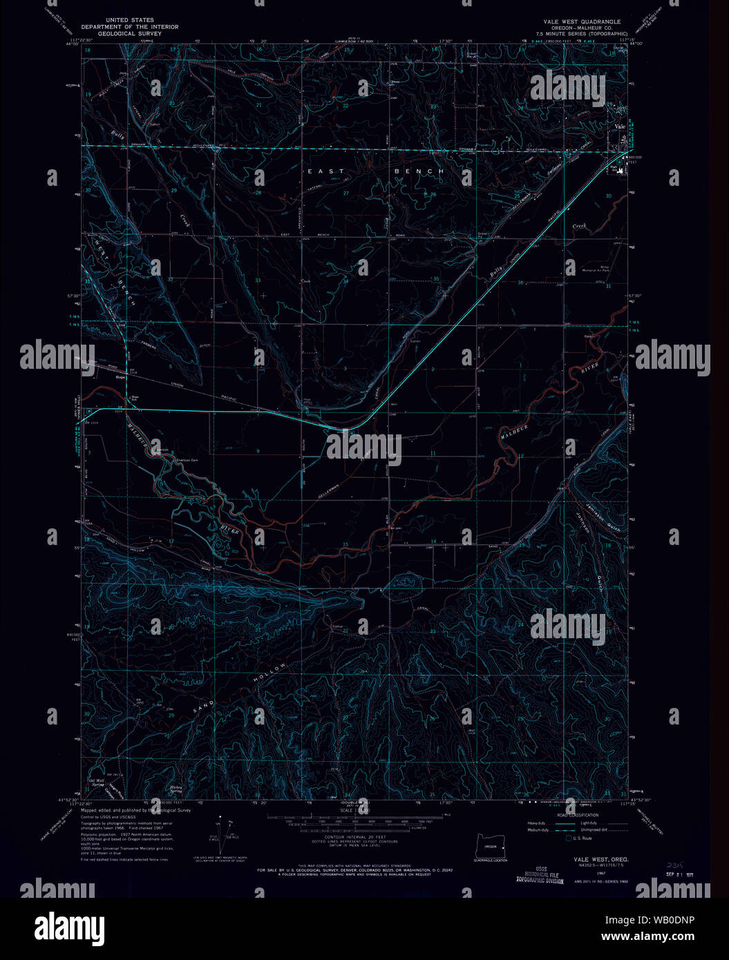 Map of vale oregon hi-res stock photography and images - Alamy