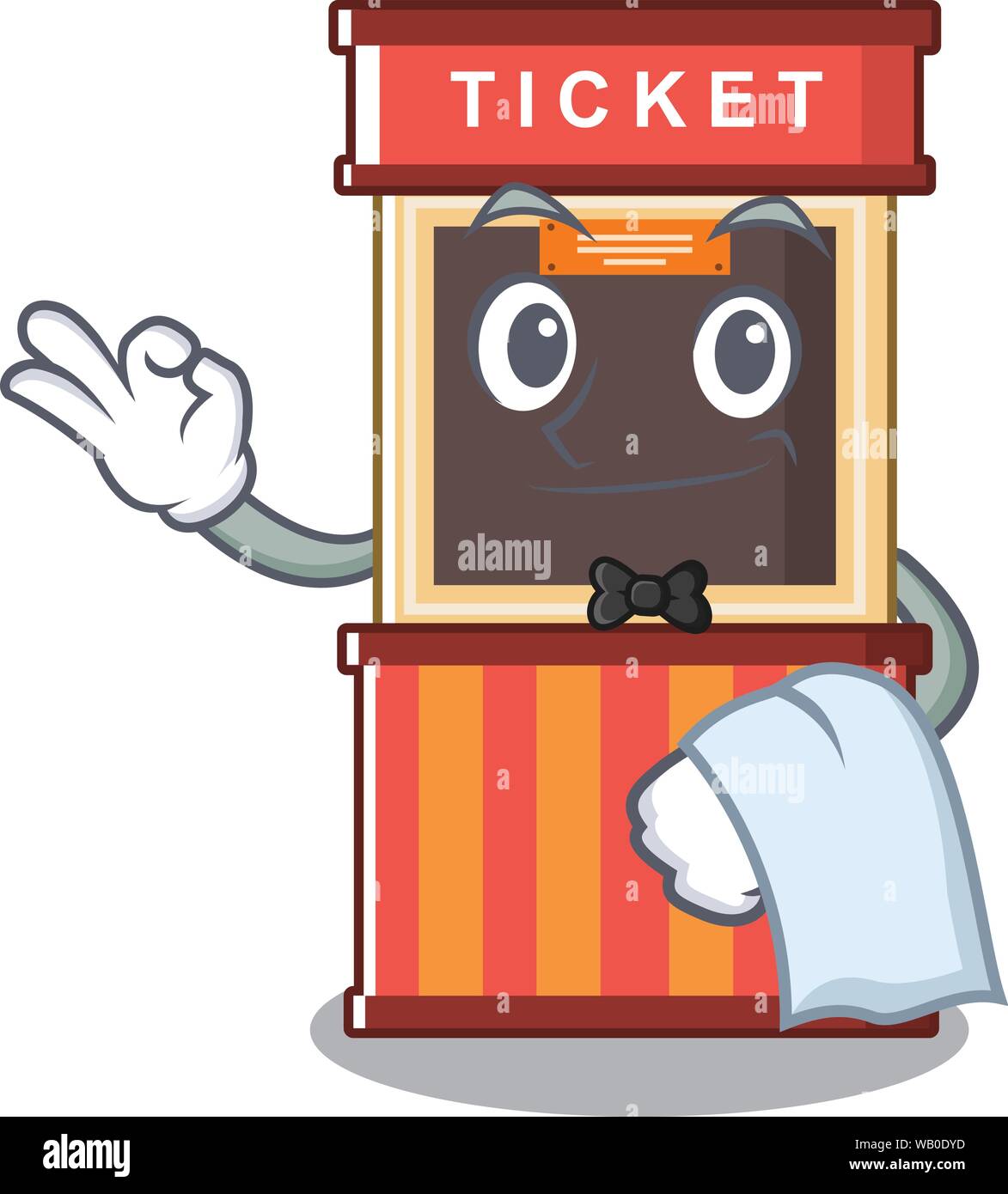 Waiter ticket booth isolated with the cartoon Stock Vector Image & Art ...