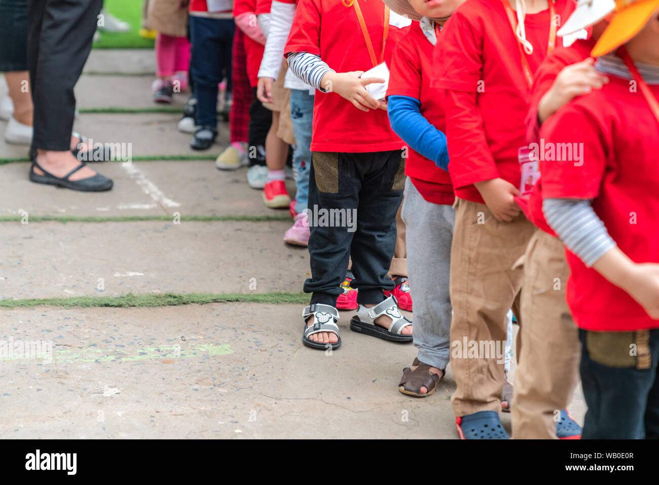 Kids In Queue High Resolution Stock Photography and Images - Alamy