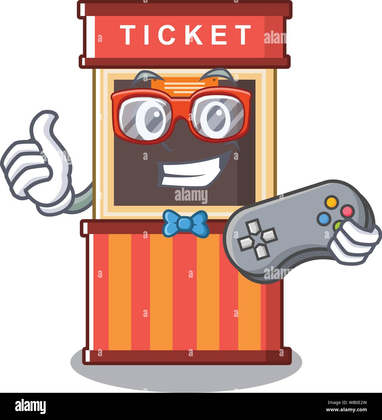 Gamer ticket booth isolated with the cartoon Stock Vector Image & Art ...